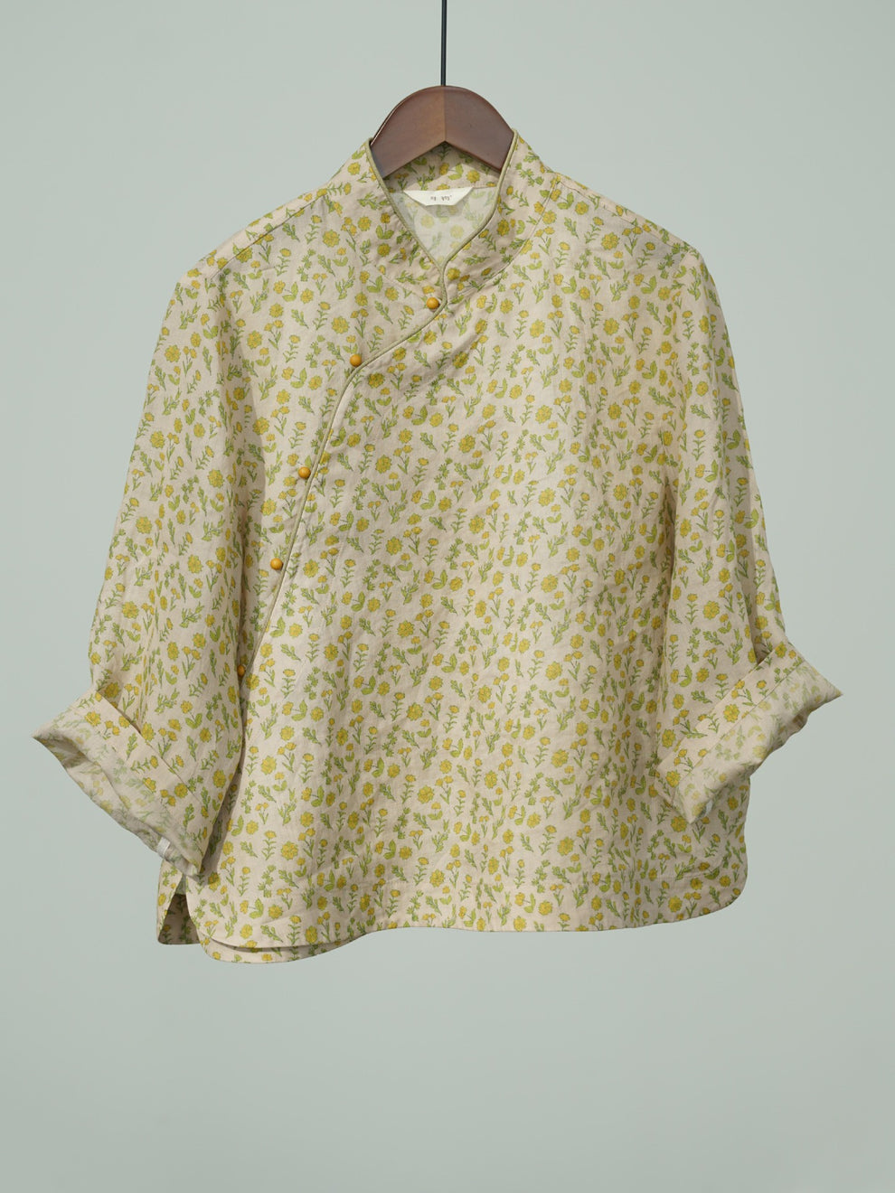 Yellow Little Flower Cheongsam Qipao Top l Maison Cheongsam